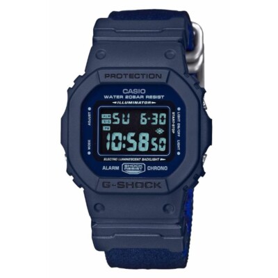 Casio G-Shock Cloth Band DW5600LU-2 Blue Watch | eBay