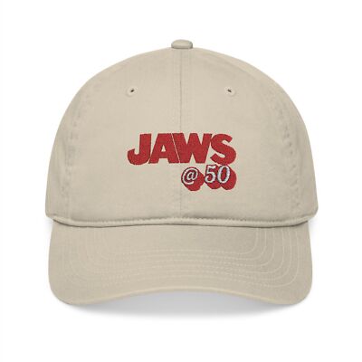 Vintage JAWS @50 Embroidered Organic Baseball Cap, Movie Lover Gift ...