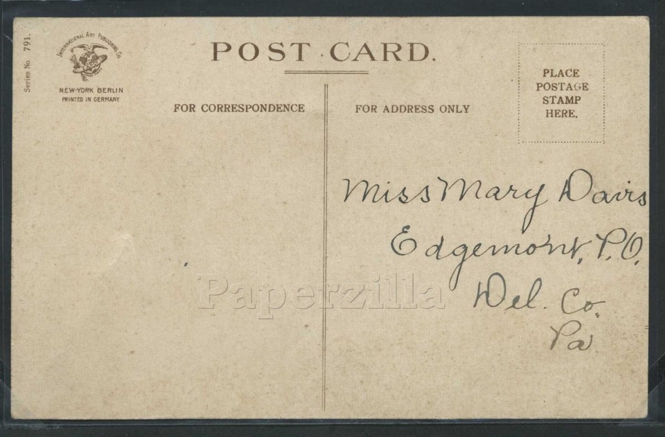 CHROMOLITH c.1908 MISCHIEVOUS MOLLY & THE BEARS FEEDING BEAR by M ...