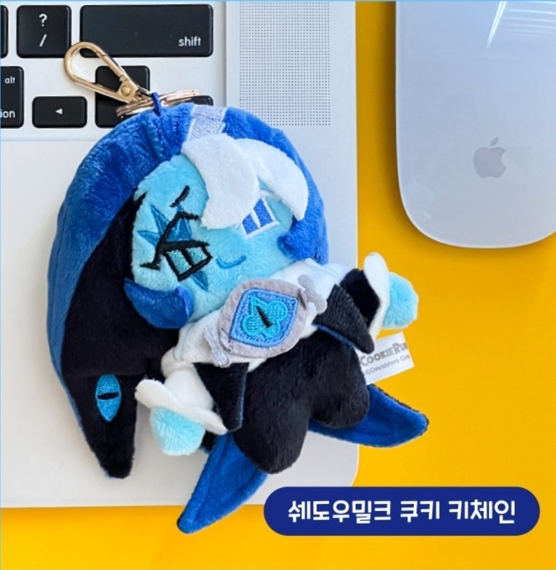 CookieRun Kingdom Shadow Milk Cookie Plush Doll Keyring Keychain 10.8 x ...