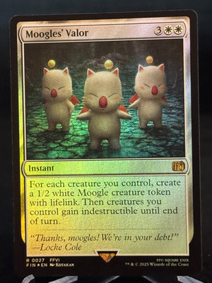 MTG Magic the Gathering FIN Final Fantasy Foil Moogle's Valor - Rare | eBay