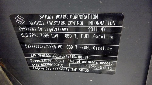 Driver Left Rear Side Bumper Flare Molding Only Black Fits 07-13 SX4 ...