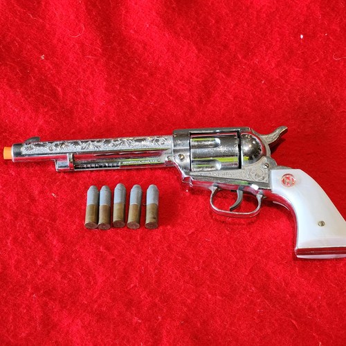 Vintage NICHOLS STALLION 45 MARK II SIX SHOOTER Cap Gun w/ 5 Bullets | eBay
