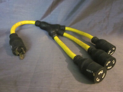 Intertek Generator Power Cord Twist Locking 20A 277VAC Splitter Cable ...