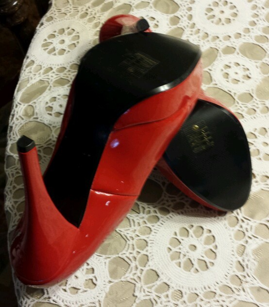NEW ♡ PinUp COUTURE ♡ WOMEN'S RED STILETTOS ♡ 5 INCH HEELS ♡ SIZE 9 ...
