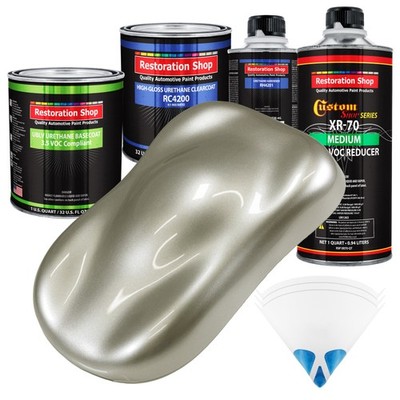 Galaxy Silver Metallic Quart Kit Low VOC URETHANE BASECOAT Car Auto ...