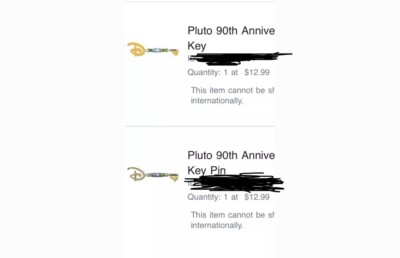 DISNEY STORE KEY PLUTO 90th ANNIVERSARY AND PIN Limited Edition ...