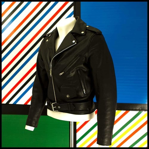HIGHWAY 1 Zipped Leather Bike JACKET Black UK Medium/38 137 O | eBay