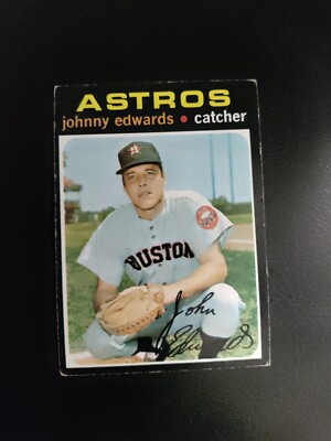 1971 Topps Baseball - Mid Grade Set Break - #44 Johnny Edwards read ...