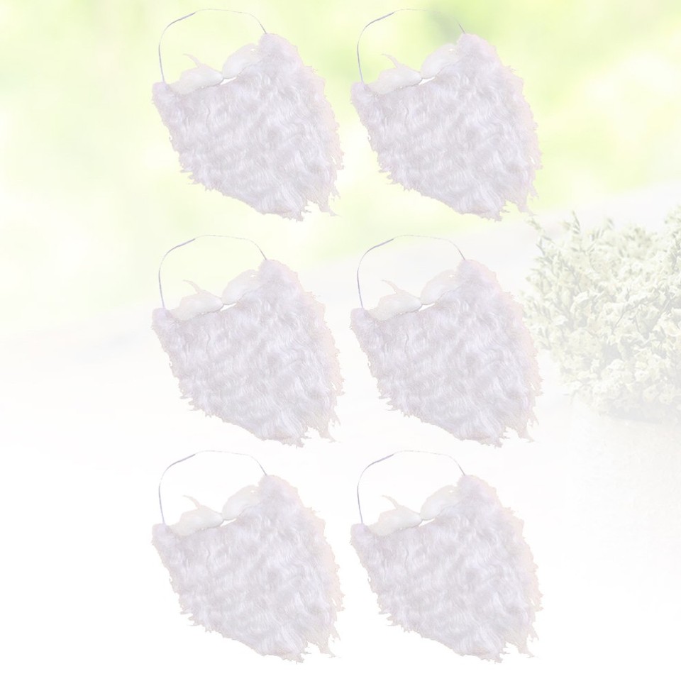 6 Pcs Beard Props Holiday Costume Accessories Santa Mustaches Facial ...