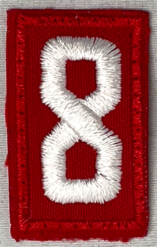 Boy Scouts of America BSA Red White Patch Troop Number #8 | eBay