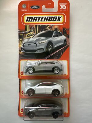 Matchbox EV Bundle Combo- Ford Mustang Mach-E, Tesla Model Y, & Tesla ...