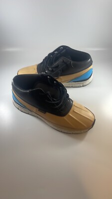 NFN Gourmet Men’s Sneakers Duck Shoes Black Tan Blue Lace Up Low Cut ...