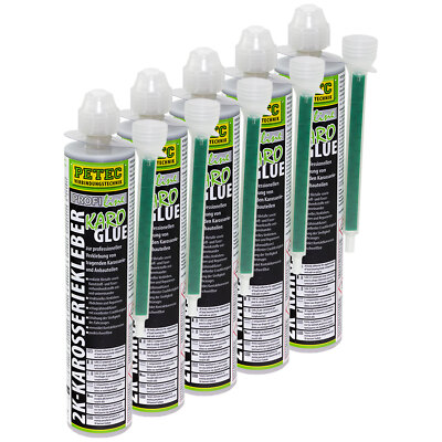 5x 195 ML Carrosserie PETEC 2K Colle Adhésive à Carreaux Cartouche ...