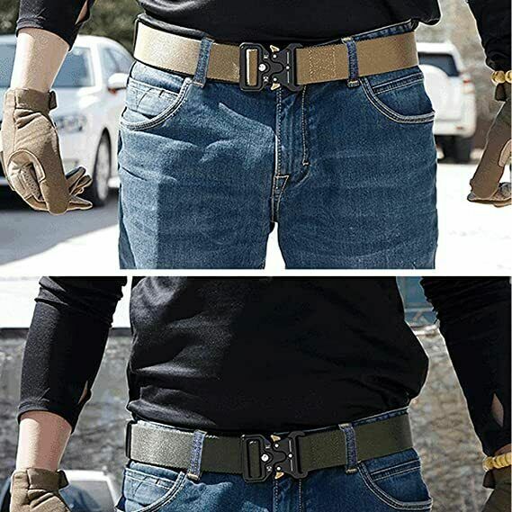 MEN Casual Military Tactical Army Adjustable Quick Release Belts Pants ...