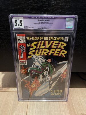Silver Surfer # 11 CGC 5.5 Purple Restored Slight B-1 Color Touch Only ...
