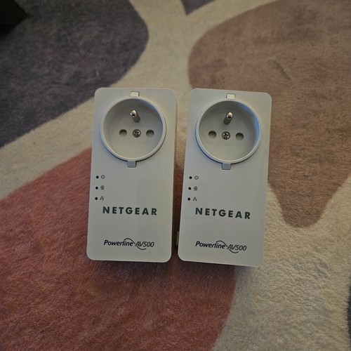 2x CPL NETGEAR AV500 kit officiel duo original ethernet internet prise ...