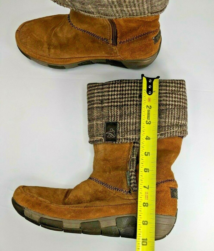 Cushe Quilty Pleasures Boots Womens 6 Tan Suede Leather Fold Over ...