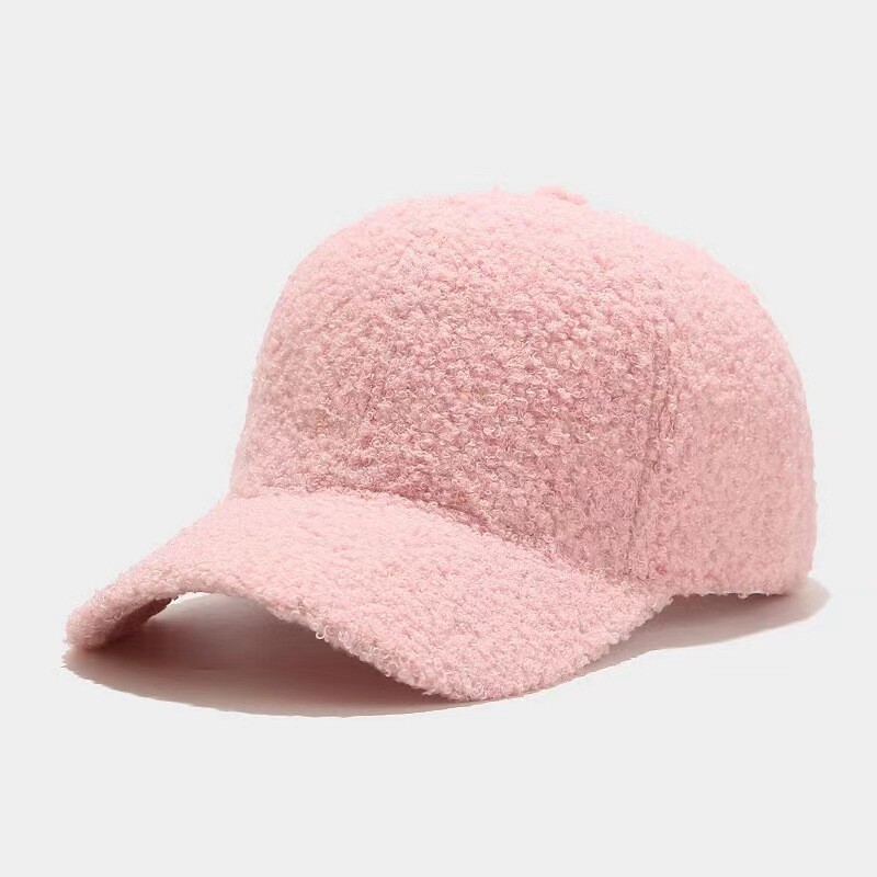 Fuzzy Baseball Cap Fashion Designer Outdoor Winter Travel Adjustable ...