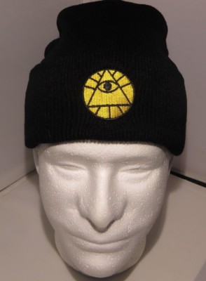 Gravity Falls Bill Cipher Black Knit Cuff Beanie Cap/Hat (GREAT HAT ...