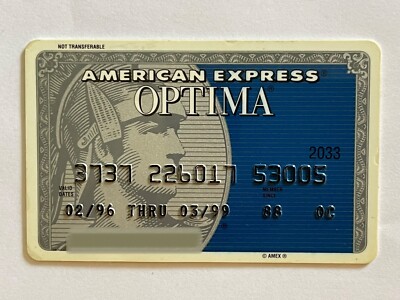 AMERICAN EXPRESS OPTIMA Credit Card ~ Expired in 1999 ~ COLLECTIBLE ...