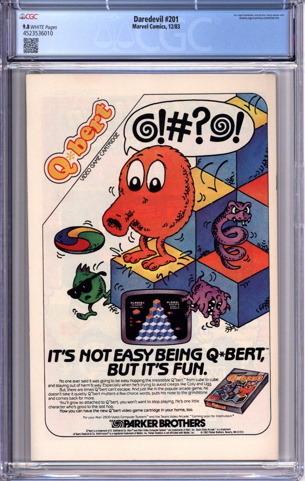 Daredevil #201 CGC 9.8 NM/MT white pages BLACK WIDOW app Marvel ...