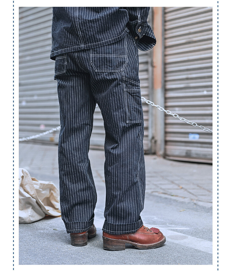 Non Stock Men's Amekaji Worker Denim Pants Vintage Wabash Railroad ...