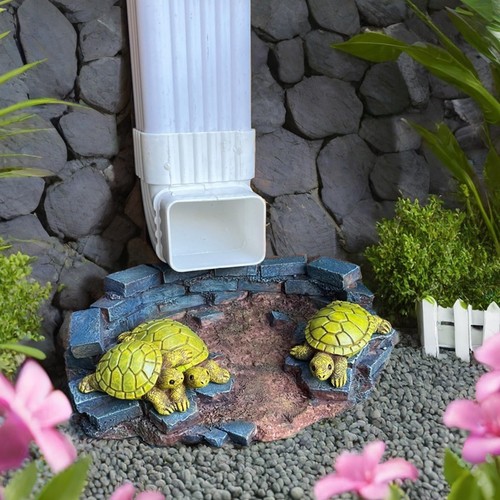 Decorative Turtle Statue Splash Block Gutter Downspout Outdoor Garden ...