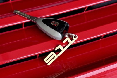Vintage Porsche 911 Beautiful Keyring Keychain FREE SHIPPING STATESIDE ...