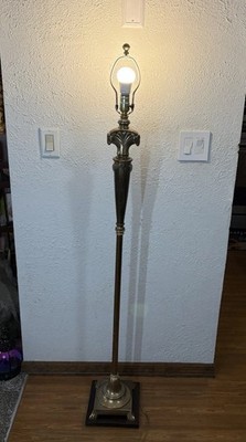 Art Deco Hollywood Regency Frederick Cooper Brass Double Ram Head Floor ...