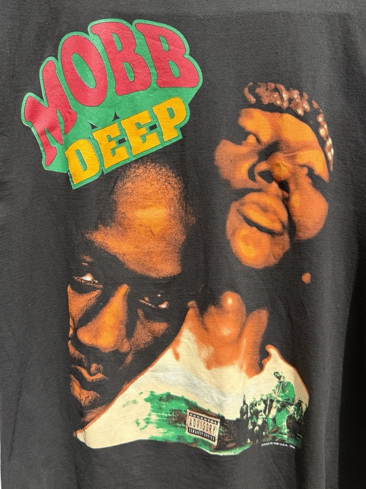 VINTAGE MOBB DEEP SHOOK ONES XL SHIRT 1995 rap tee nas odb wu tang ...