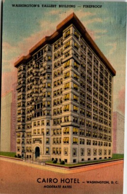Linen Postcard Cairo Hotel Washington DC PM 1953 | eBay