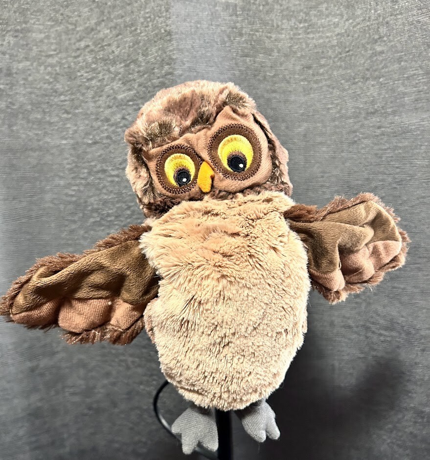 IKEA OWL 9" puppet Vandring Uggla Brown Plush Stuffed Animal Free ...