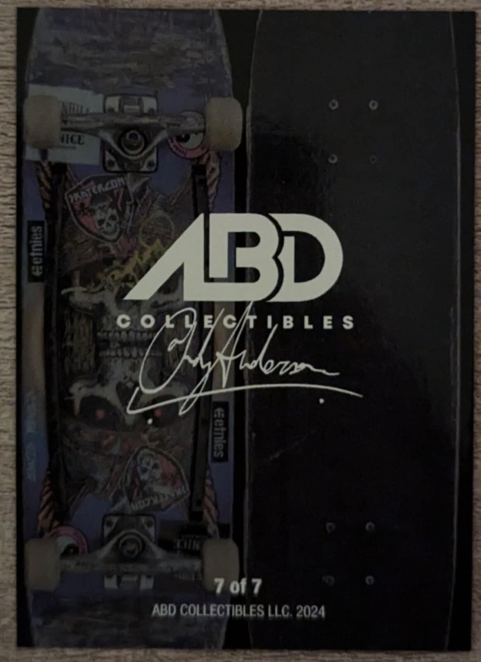 2024 ABD Collectibles Andy Anderson 50-50 Front Red Kyber Card Limited ...