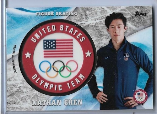 2018 TOPPS OLYMPICS NATHAN CHEN "INSIGNIA" ROOKIE CARD /99 FIGURE ...