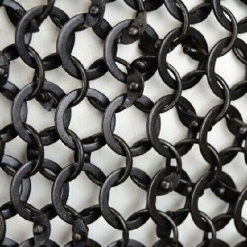2 Black SHEET Set/ChainMail Sheet Round Riveted Flat Washer Rings 10mm ...