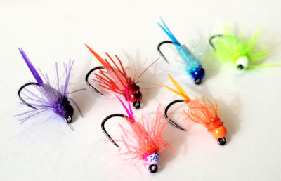 Ice Fishing Jigs 6 Pack - NYMPH JIG TUNGSTEN SERIES - 6 Colors - Ice ...