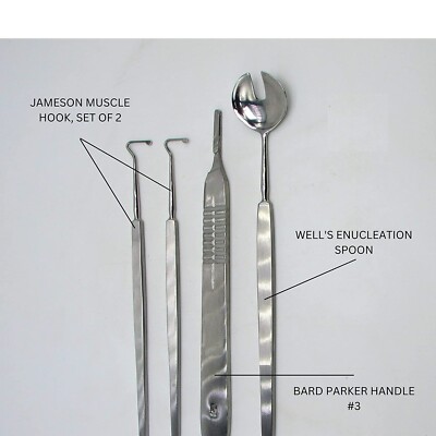 Jameson Muscle Hook Enucleation Spoon BP Handle 3 Ophthalmic ...