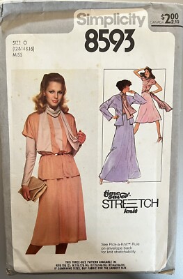 Simplicity Time Saver pattern 8593 Misses' Blouse, Skirt, Jacket sz 12,14,16 unc | eBay