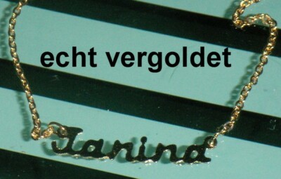 Elegant Necklace Janina Chain Real Gold Plated Name Name Necklace Name ...