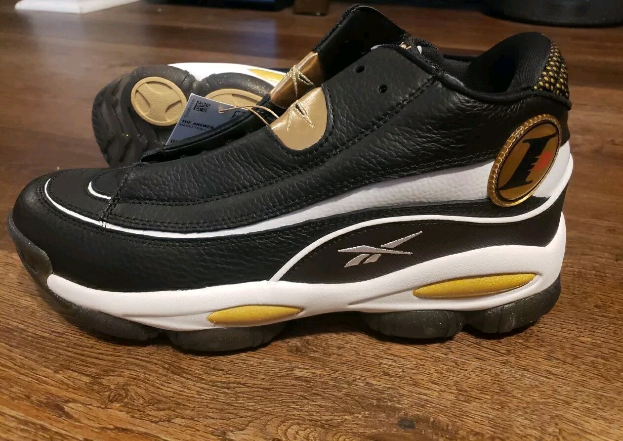 Size 8.5 Men's Reebok Answer 1 DMX Basketball Shoes GW6372 Black White ...