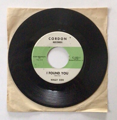 Wally Cox 45 Come On Home Cordon Records Rare | eBay