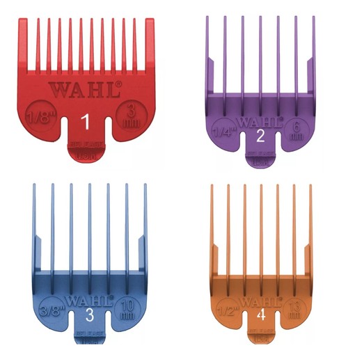 WAHL CLIPPER ATTACHMENTS - GRADES 1-4 (Red, Purple, Blue, Orange) | eBay UK