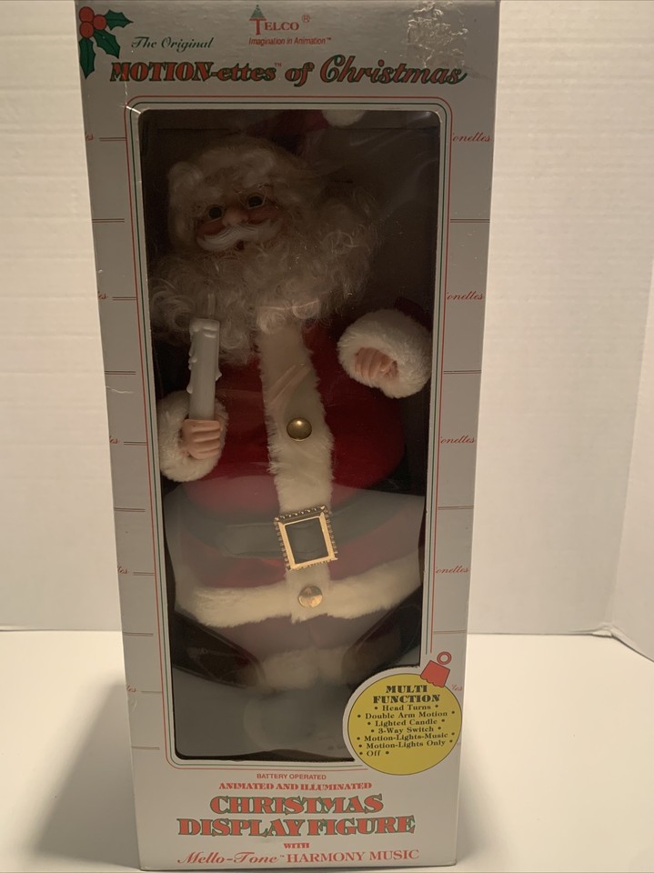 VTG Telco Motion-ettes Of Christmas Santa Claus Animated Illuminated ...