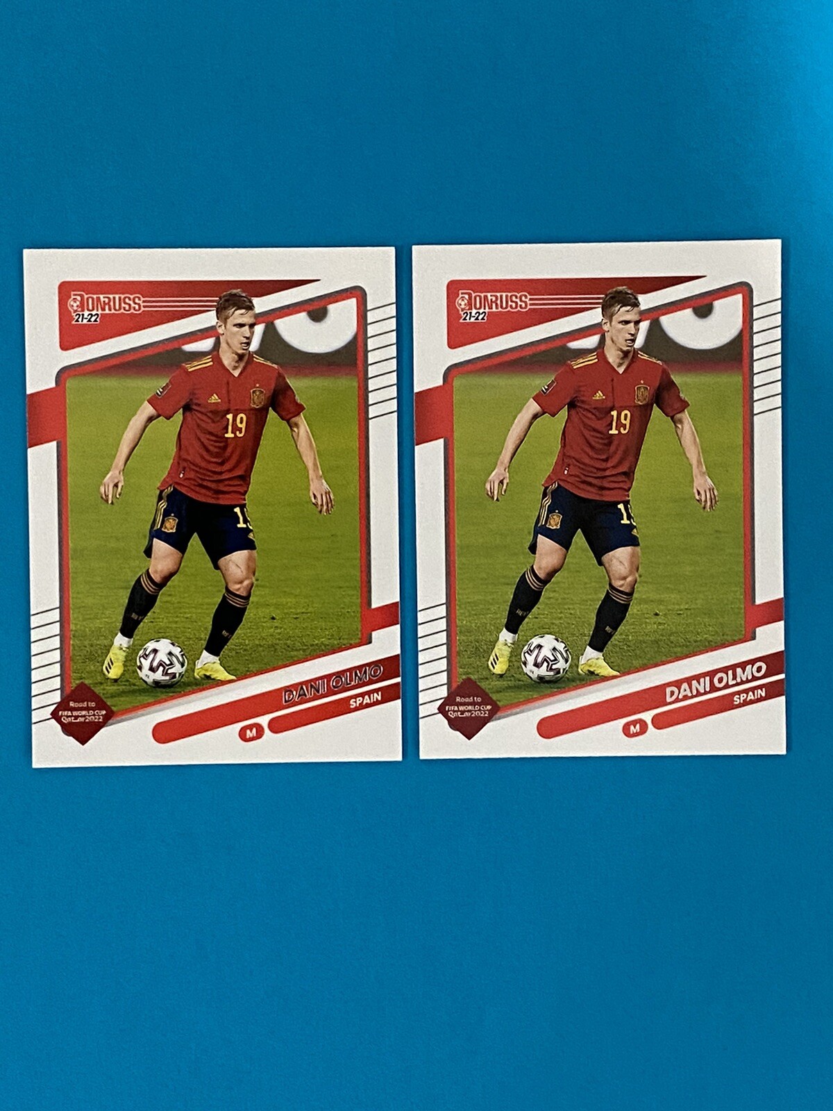 Dani Olmo 2 soccer card lot - 2021-22 Donruss Road To World Cup Qatar ...