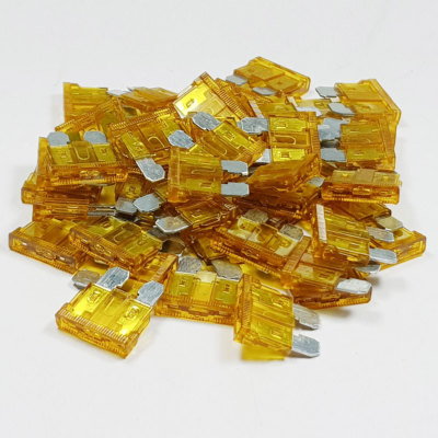 50 x 5 Amp Light Brown Standard Blade Fuses Amps 5A Fuse Car Van Auto ...