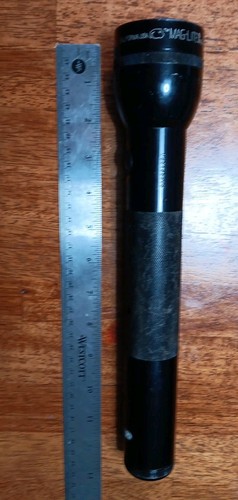 Vintage Mag Lite Black Flashlight Ontario California USA 12" | eBay