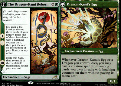 Magic the Gathering -MTG-The Dragon-Kami Reborn/Kami's Egg | eBay