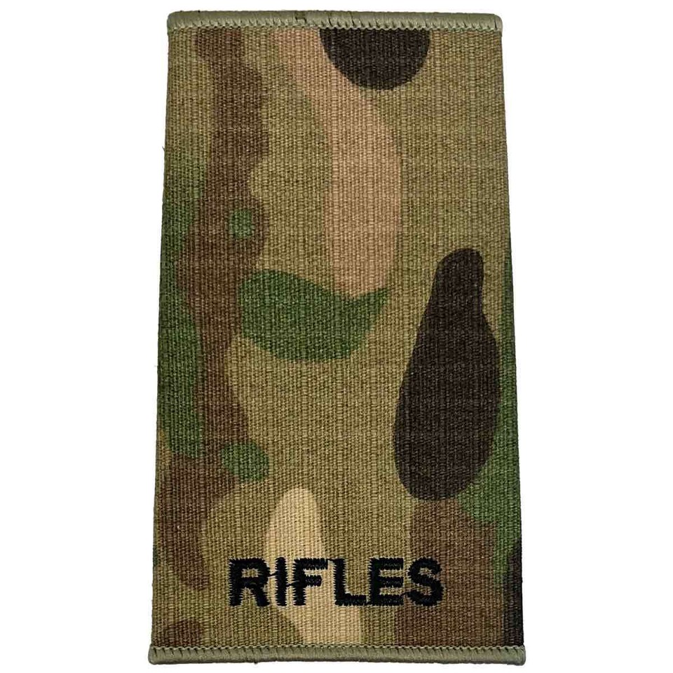 Rifles Multicam Rank Slide (PAIR)- Black & Green Embroidery British ...