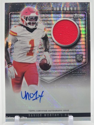 2024 Topps Midnight Rookie Jersey Autograph Xavier Worthy Moon Beam # ...
